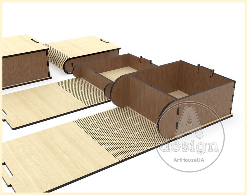 50 Different Sizes Boxes With Flexible Flip up Lid Vector for - Etsy