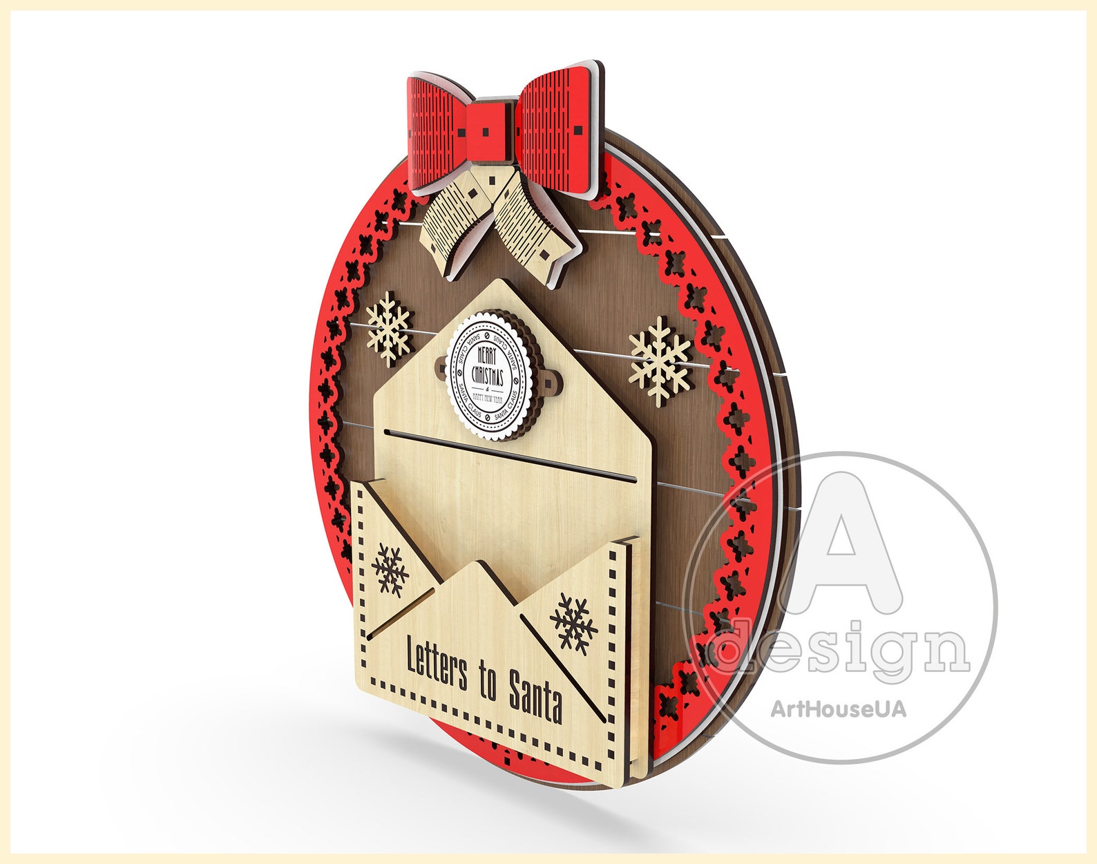 Letters To Santa Mailbox Svg File Laser Cutter Machines And Etsy