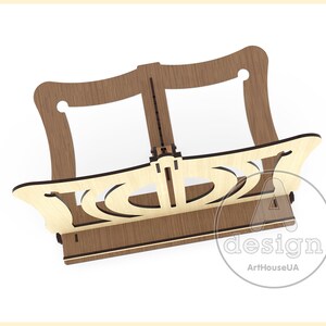 Book Stand Vector, BS-V1, Phone Stand, Tablet Stand, Book Shelf Laser ...