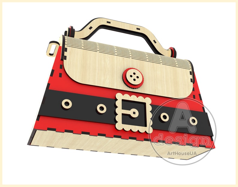 Santa Claus Pants Bag, Christmas Purse Laser Cut SVG Vector File - Etsy