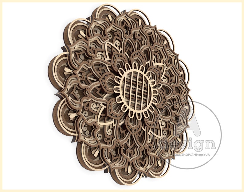 Mandala Laser Cut Vector File DXF Mandala Scroll Saw File - Etsy
