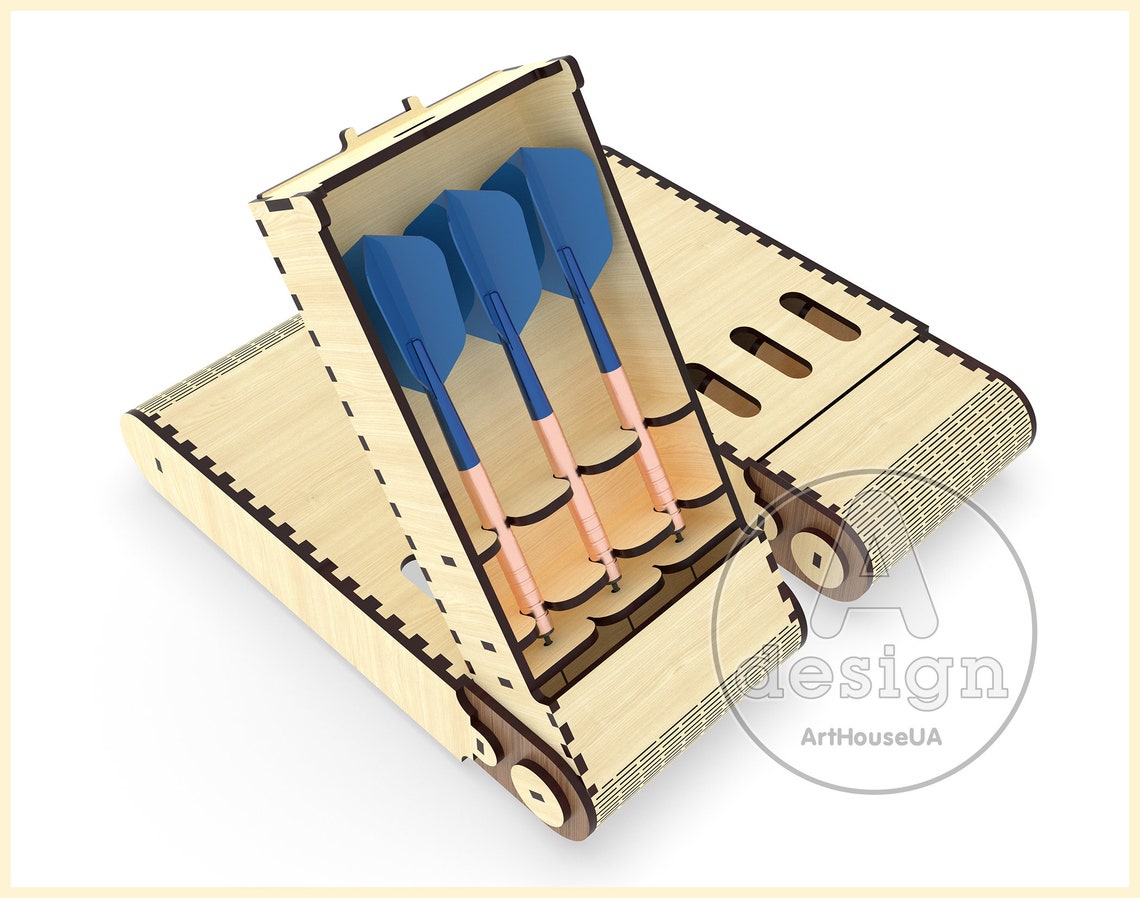 Darts Box SVG Vector File Laser Cutting Machines and Users - Etsy