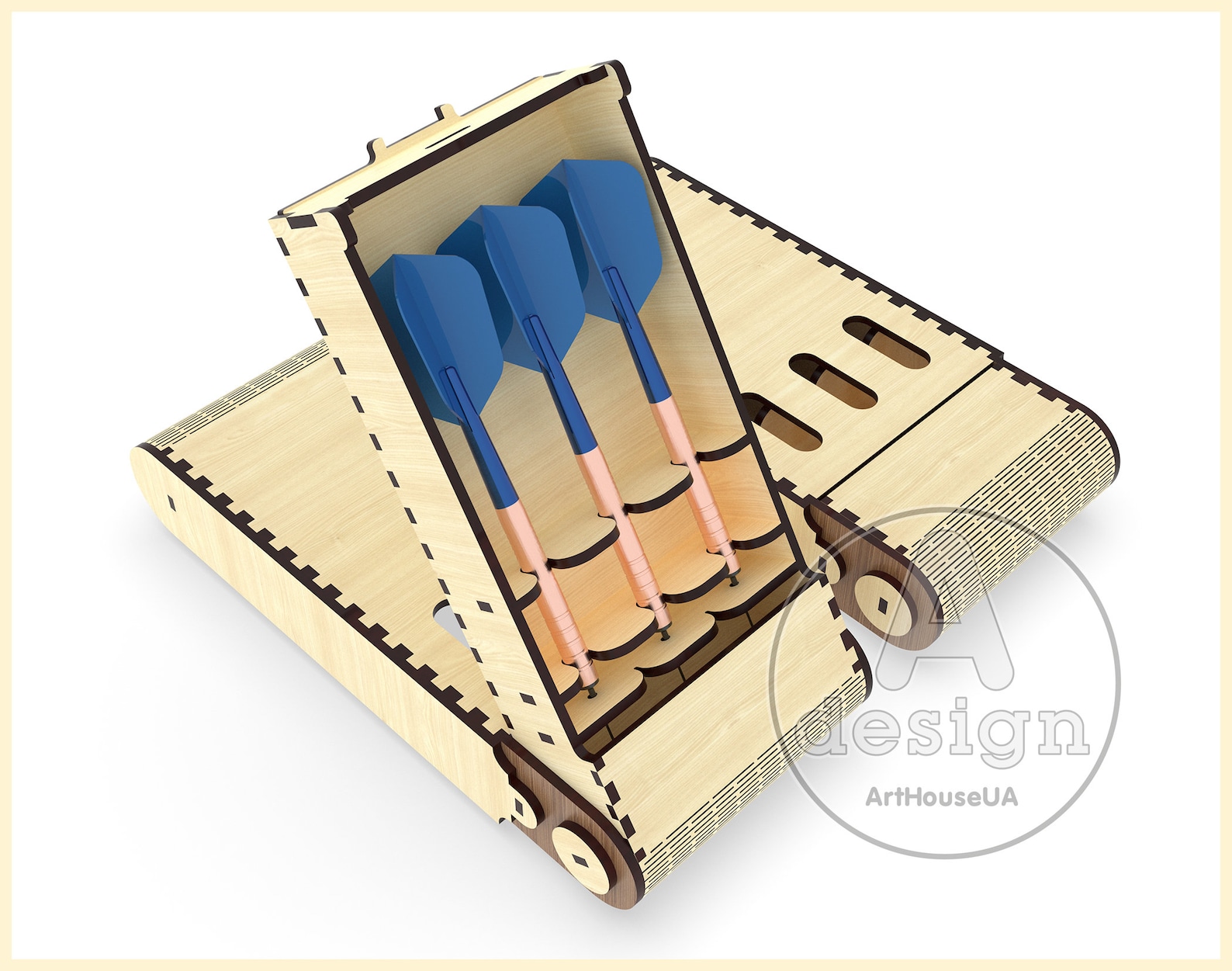 Darts Box SVG Vector File Laser Cutting Machines and Users - Etsy