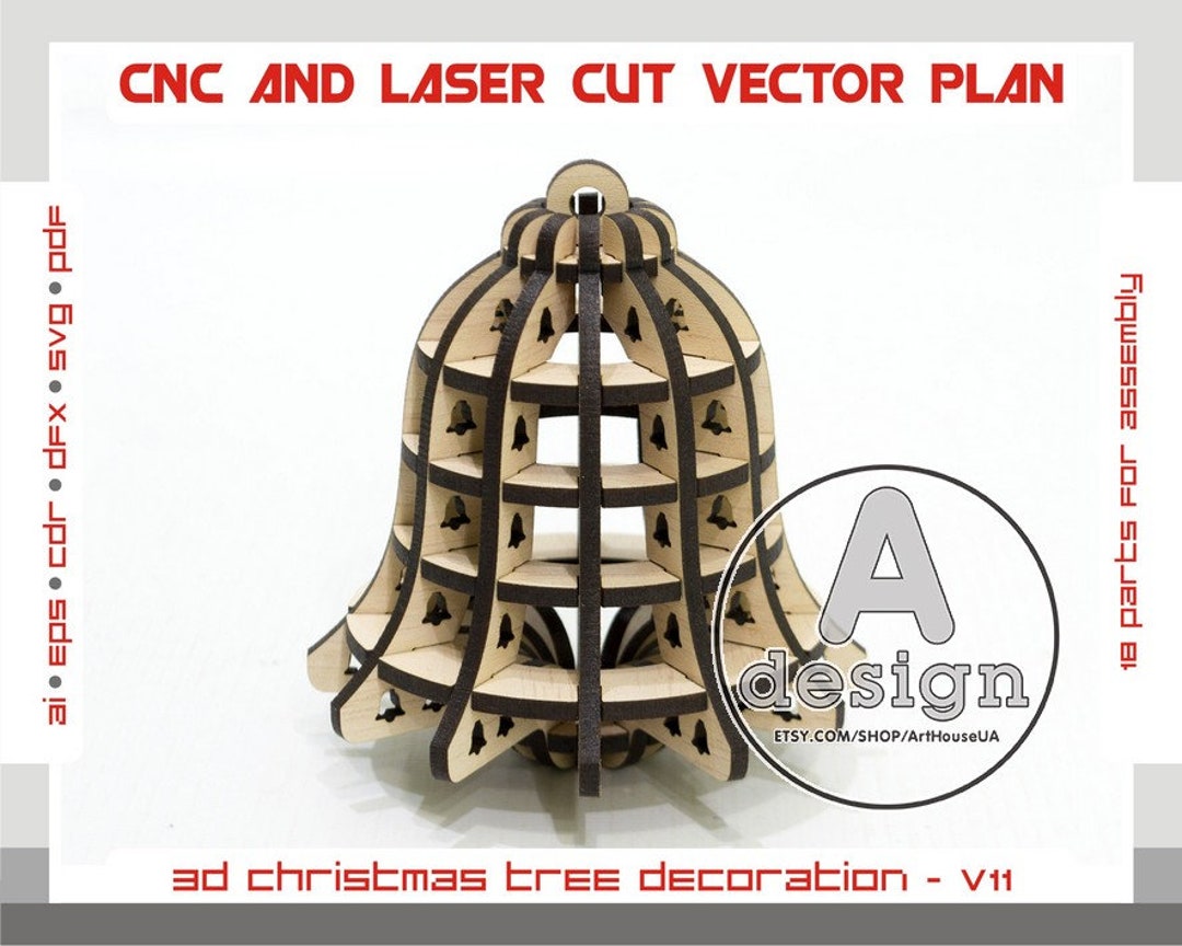 Christmas 3D Ornament, Christmas Tree Decoration, Christmas Decoration ...