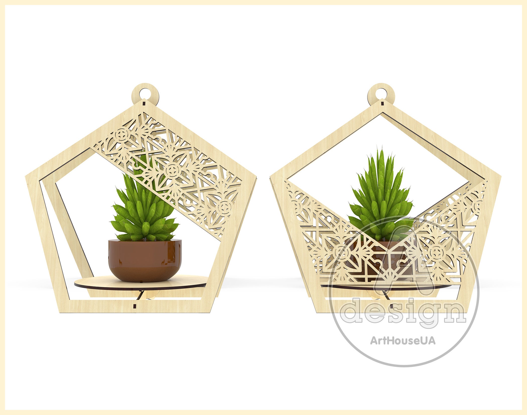 Hanging Planter Vector Plan Flowers Storage Basket Ready SVG - Etsy