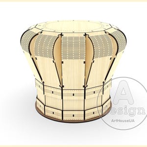 Chef Hat Like Box Vector File for Laser Cut Machines and Glowforge ...