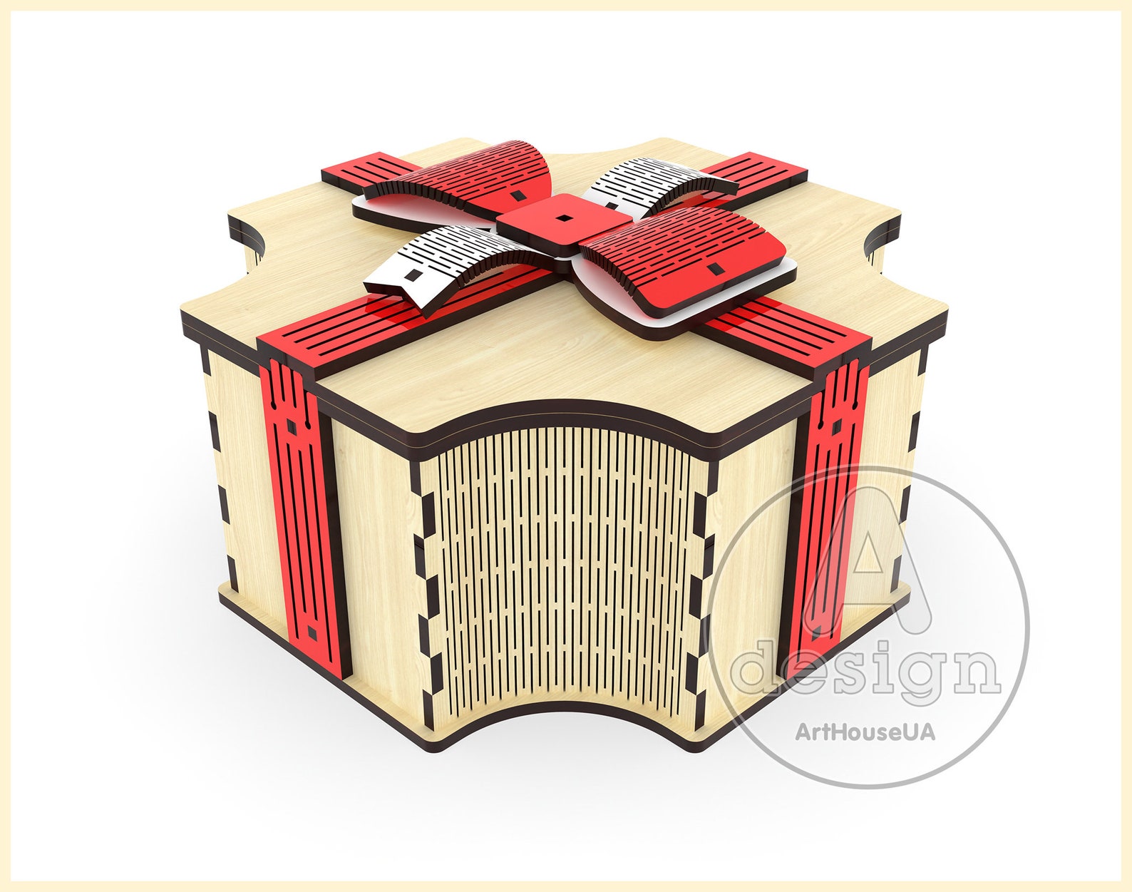Gift Box Vector SVG File for Laser Cut Machines and Glowforge User ...