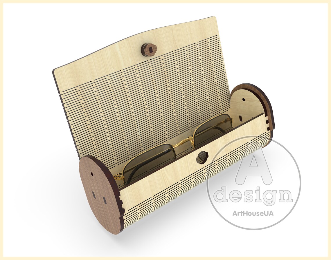 Glasses Case Wooden Glasses Case Glasses Case Vector - Etsy