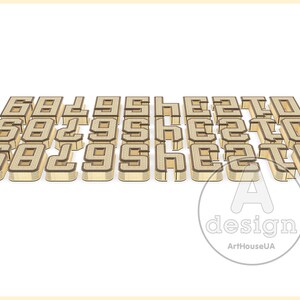 Bundle 3D Numbers Gift Box Vector File for Laser Cut and SVG for ...