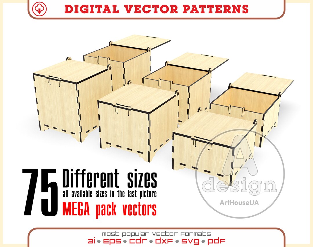 Storage Box Bundle 75 Different Sizes Box With Flip up Lid - Etsy