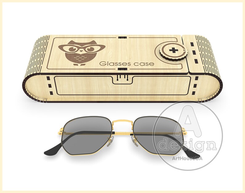 Glasses Case Vector File Wooden Case for Sun Glasses - Etsy