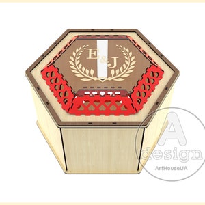 Wedding Card Box Vector SVG File for Laser Cut and Glowforge User ...