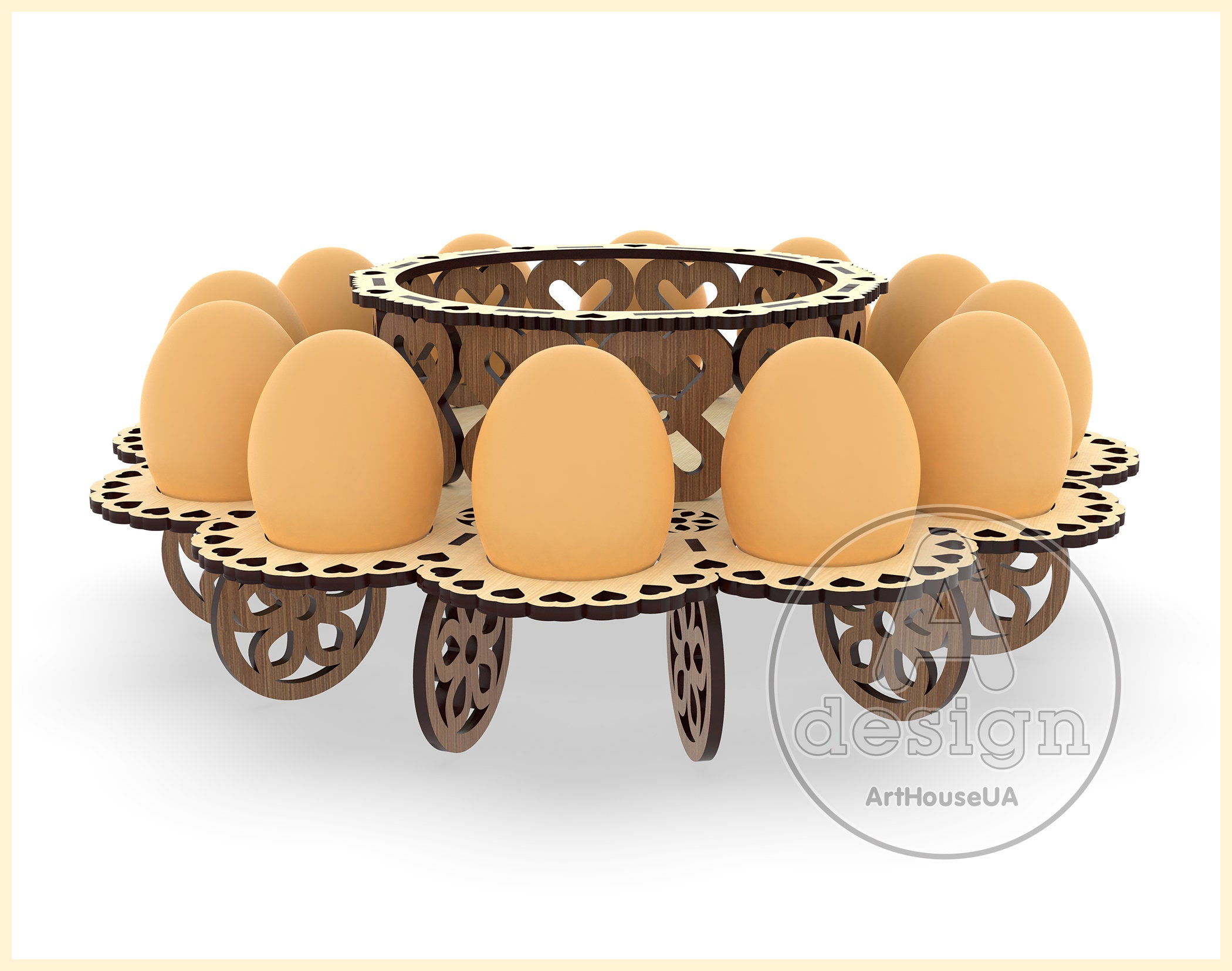 Easter Eggs Holder Laser DXF Easter Eggs Tray Vector File - Etsy