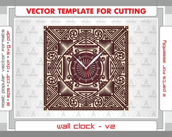 CNC Pattern DXF file CNC Cut Roman Number Clock.Laser Cut File Cnc plan ...