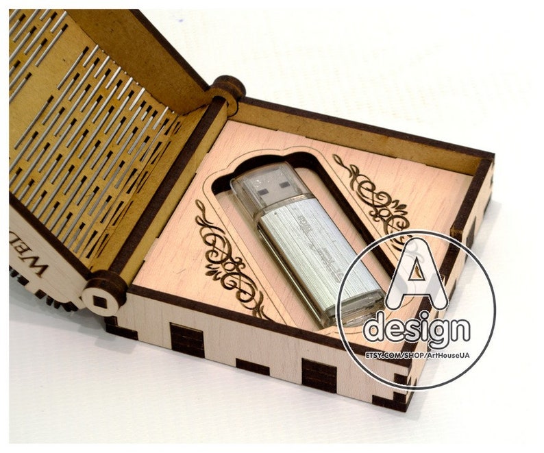 Box for USB Vector Wedding Story Usb Case Box Laser Cut - Etsy