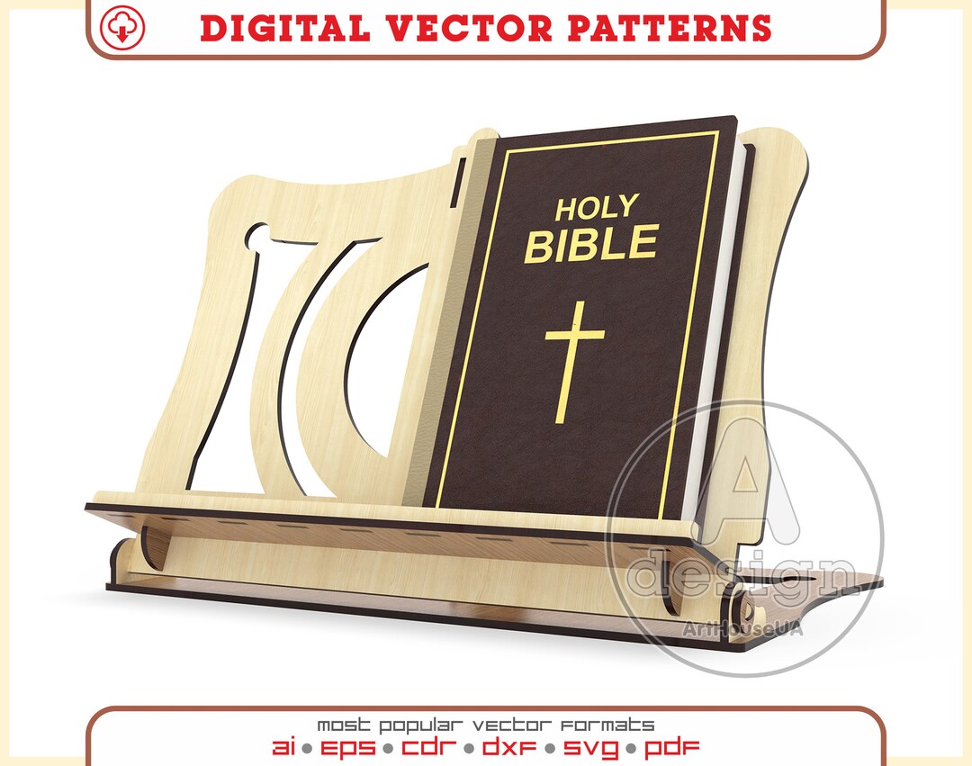 Book Stand Vector, BS-V1, Phone Stand, Tablet Stand, Book Shelf Laser ...
