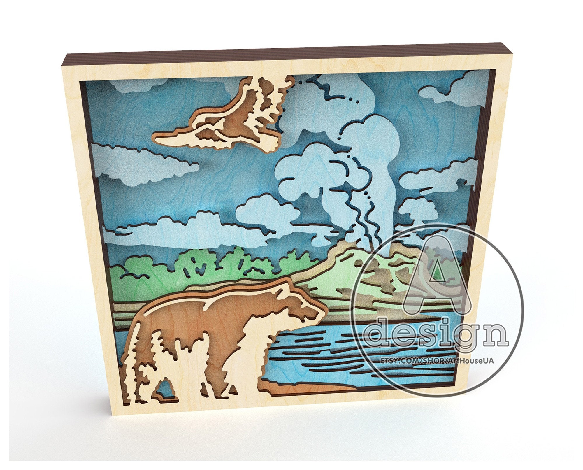 Scroll Saw Pattern Bear Scroll Saw Pdf Bear Laser Cut | Etsy