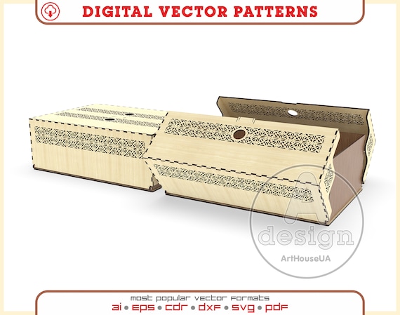 Jewelry Box SVG Vector for Laser Cut Unique Box for Threads - Etsy