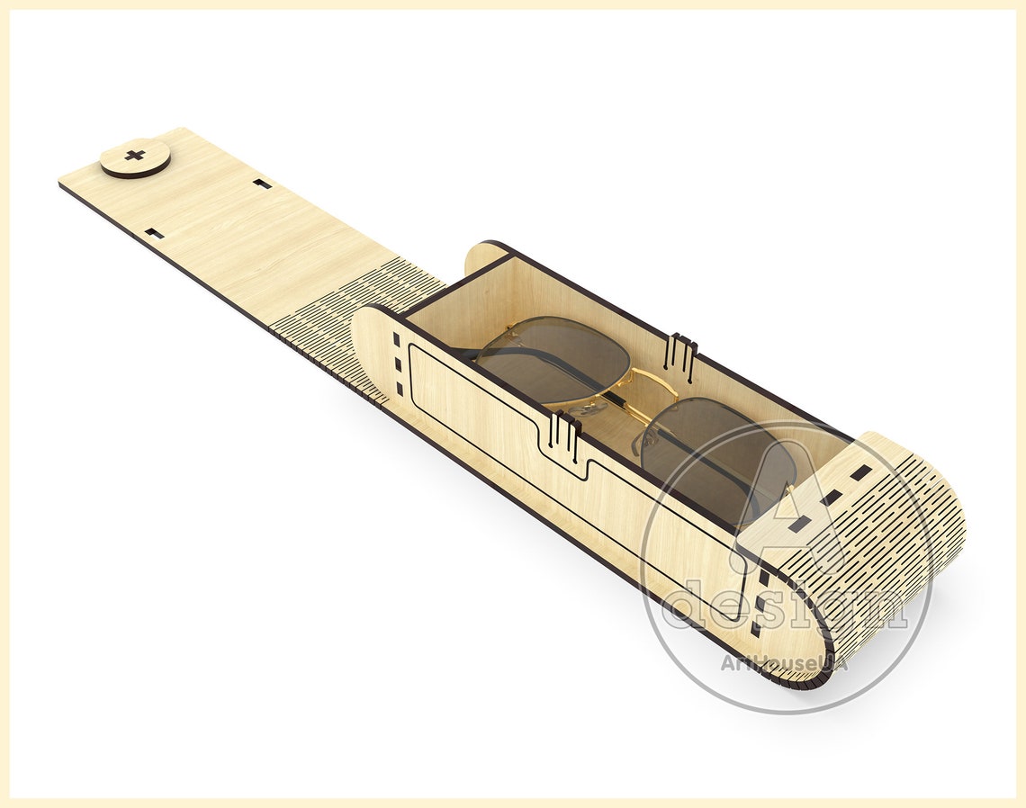 Glasses Case Vector File Wooden Case for Sun Glasses - Etsy