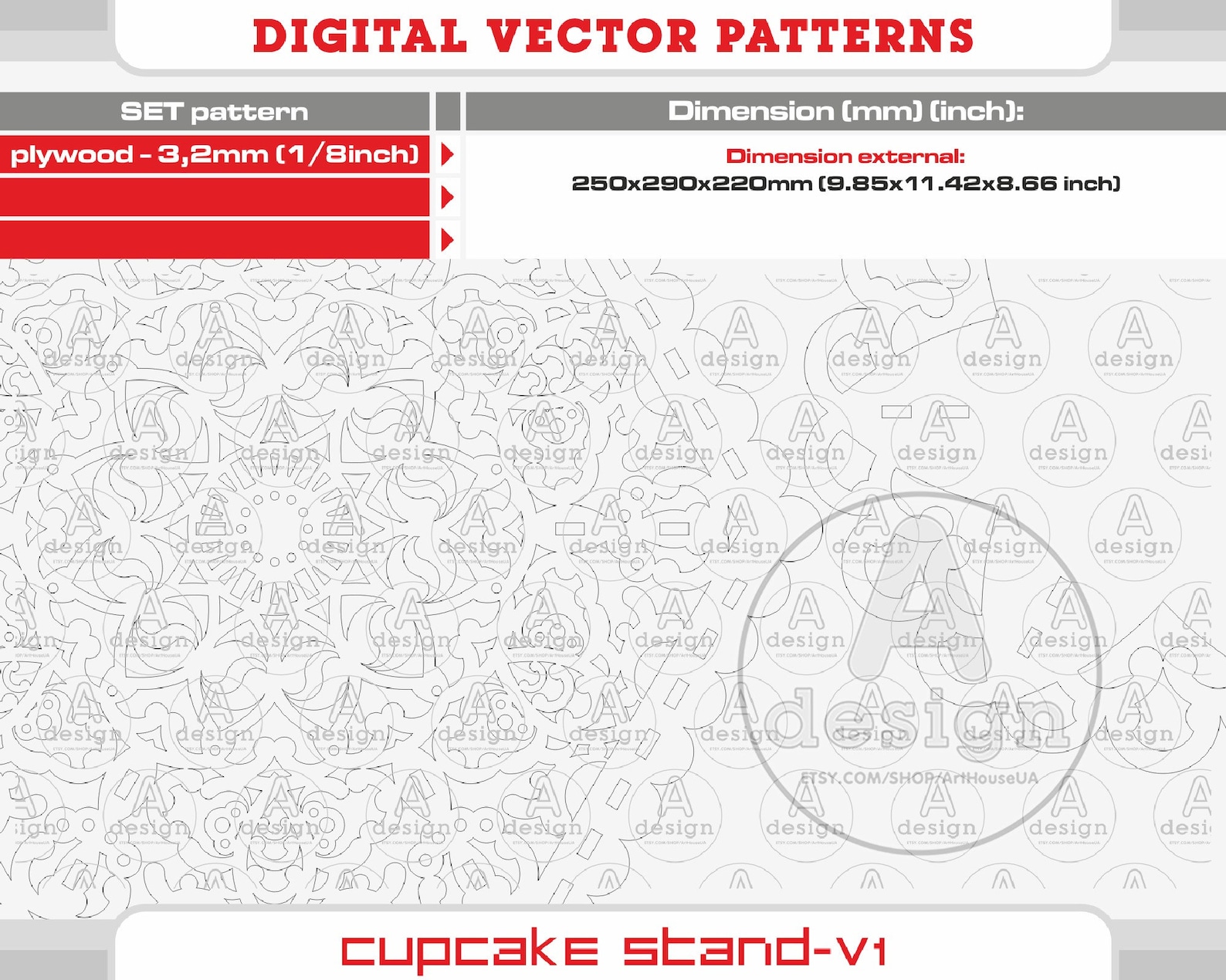 Cupcake Stand vector Cake stand vector Cake Stand laser | Etsy