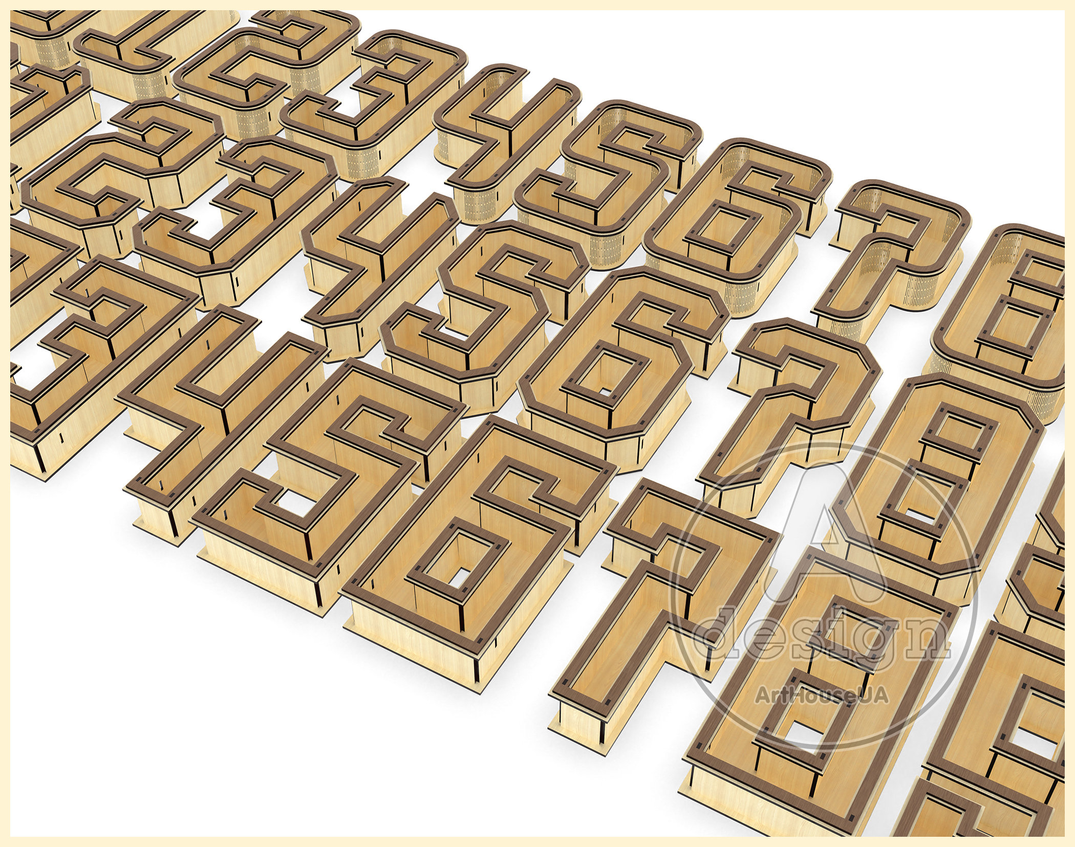 3D Numbers Box Laser Cut Vector Bundle SVG for Candy Treats Chocolate ...