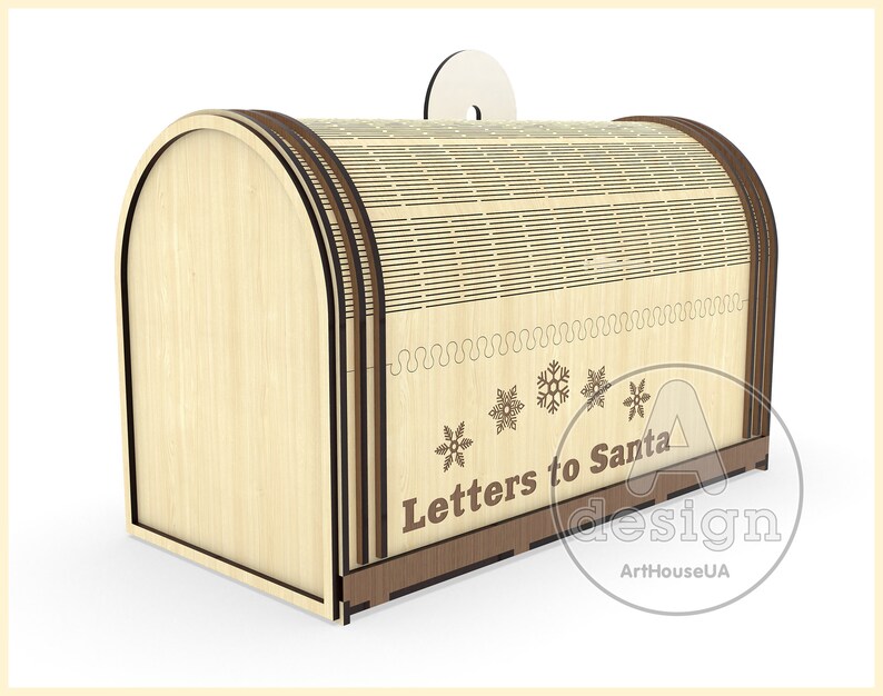 Letters To Santa Mailbox Svg File Laser Cutter Machines And Etsy