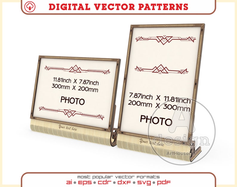 Photo Frame Vector File for Laser Cut and Glowforge Users - Etsy