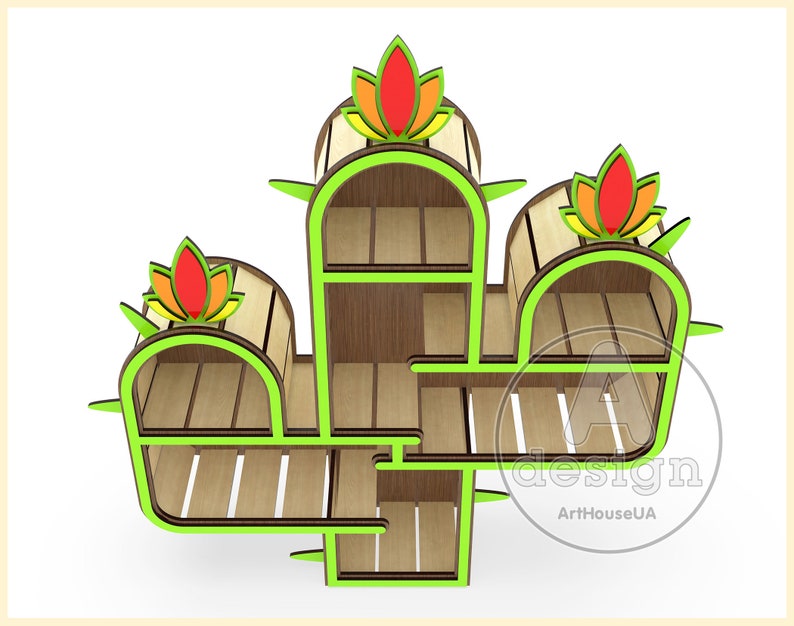Cactus Shelf Vector Phone Stand Tablet Stand Book Shelf - Etsy