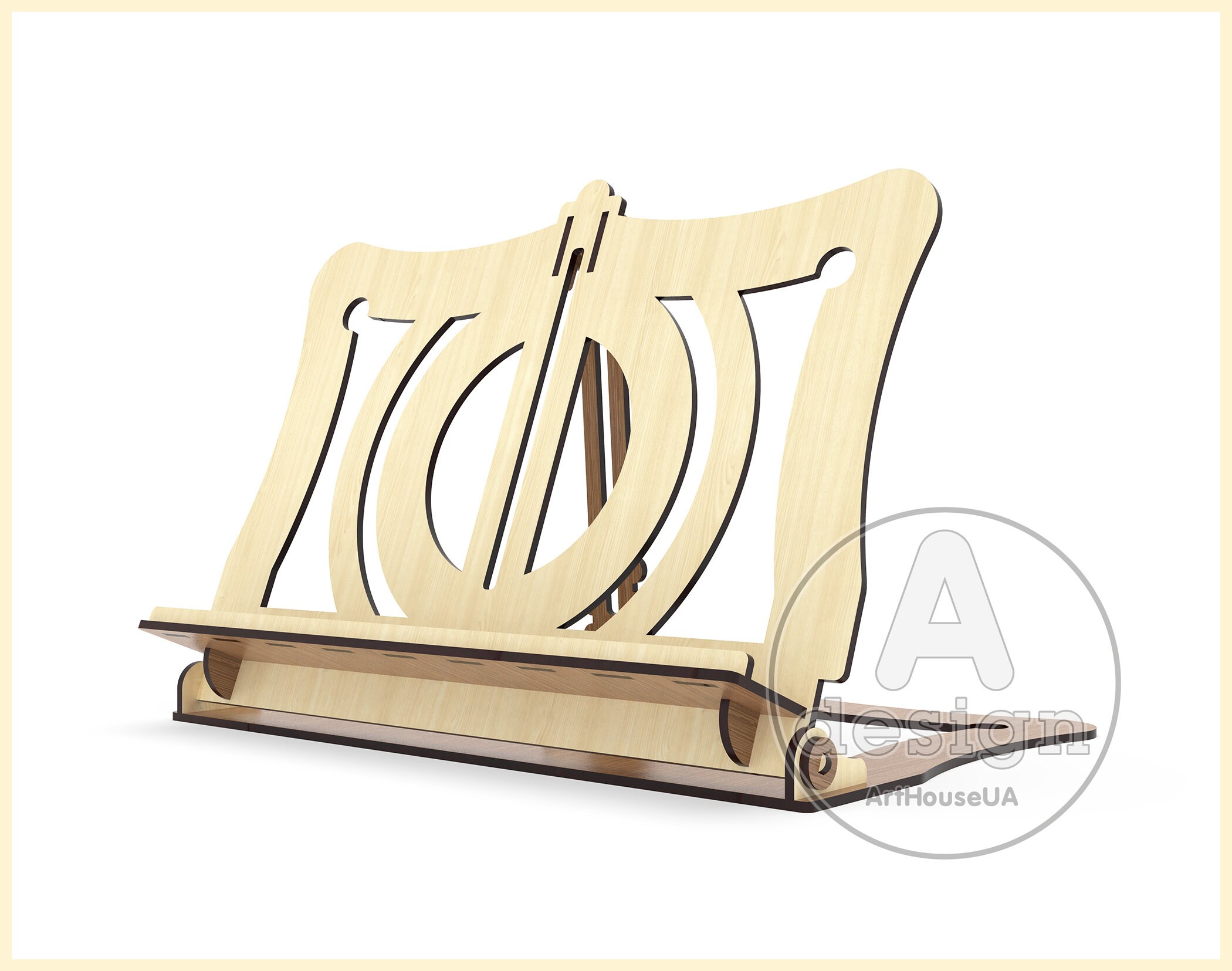 Book Stand Vector, BS-V1, Phone Stand, Tablet Stand, Book Shelf Laser ...
