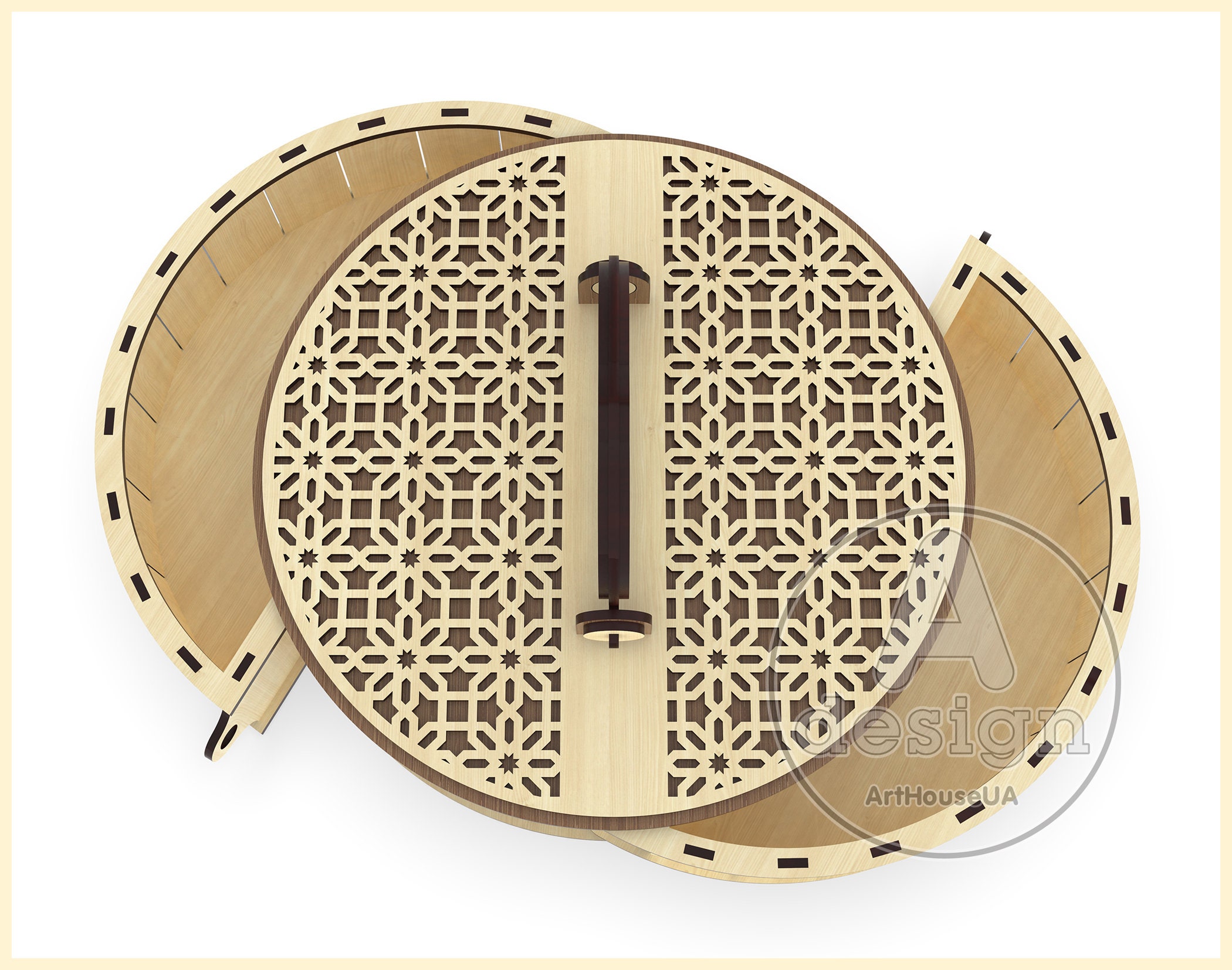 Wooden Circle Box Ready Vector for Glowforge SVG, Gift Box Laser File ...