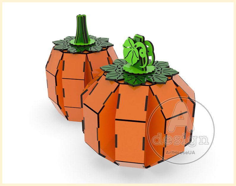Two Pumpkin Boxes Vector Files for Laser Cut Machines and SVG - Etsy