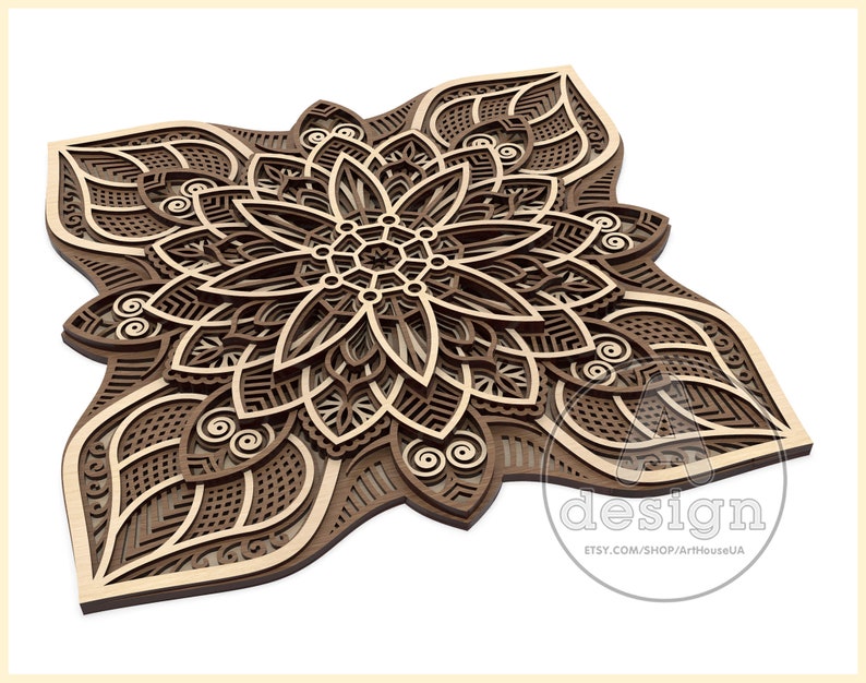 Mandala Laser Cut Vector File DXF Mandala Scroll Saw File | Etsy