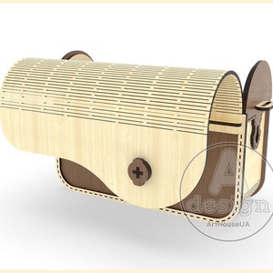 Wood Purse Vector File for Laser Cut Ready SVG, Handbag Vector File ...