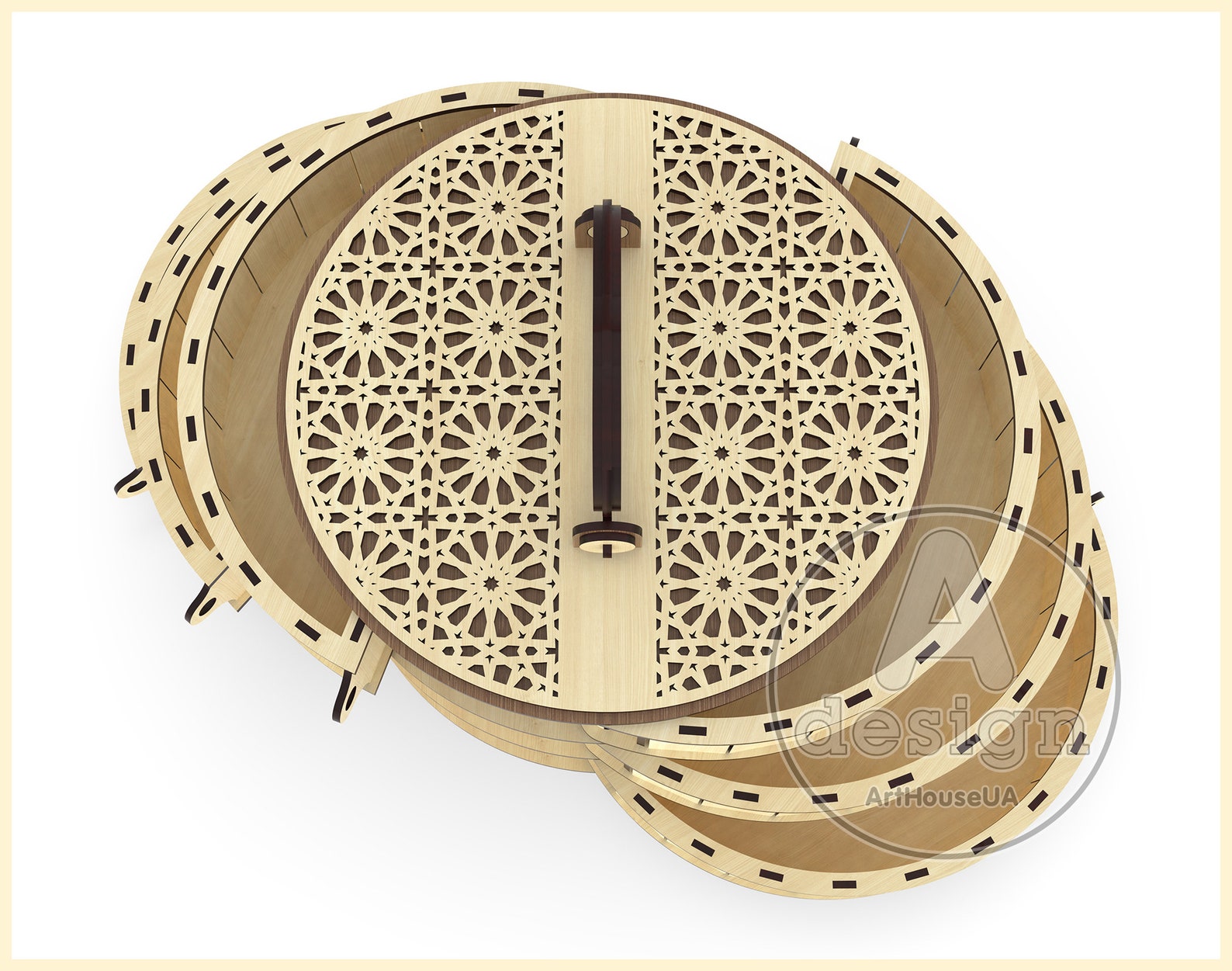 Wooden Circle Box Ready Vector for Glowforge SVG Gift Box - Etsy UK