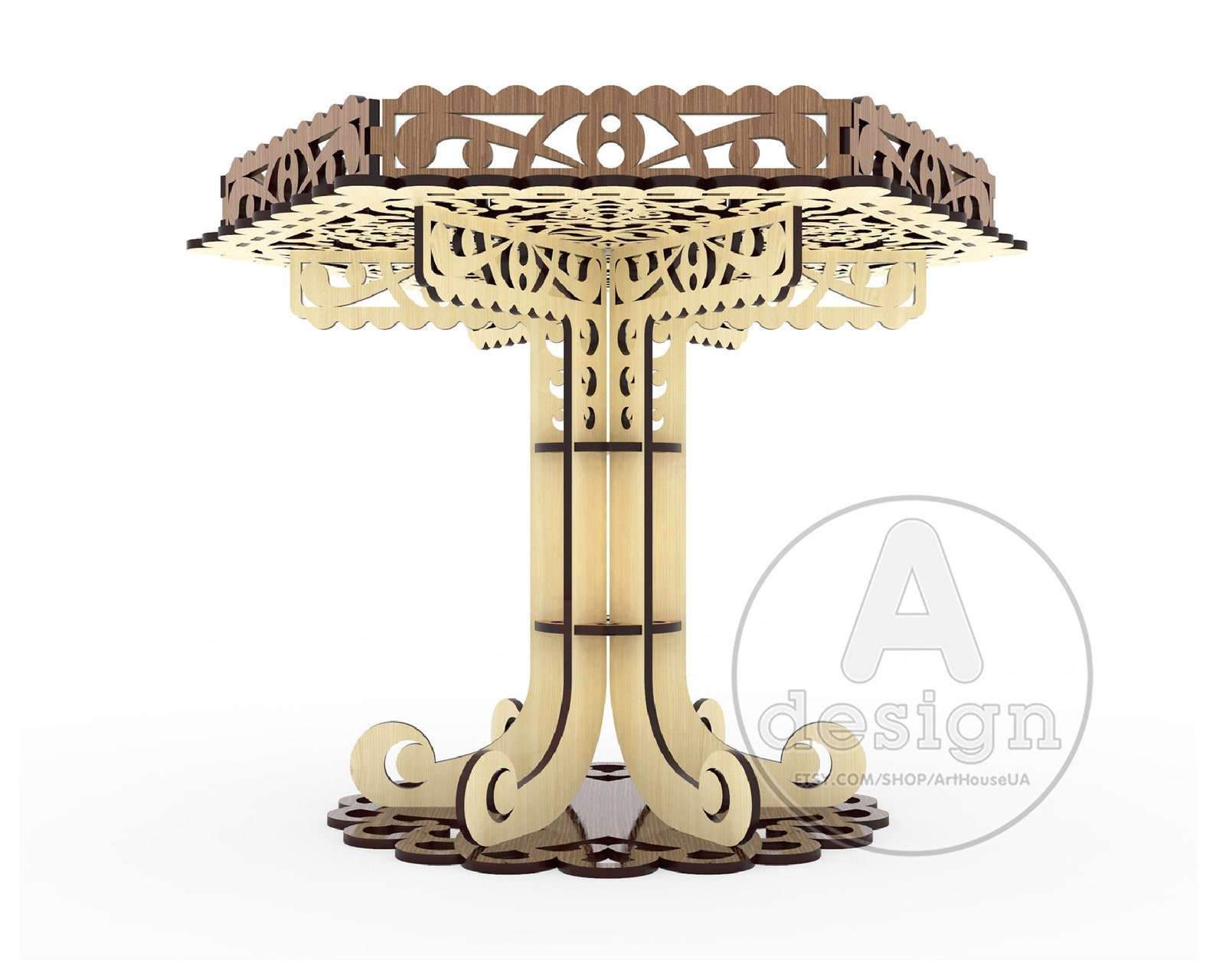 Cupcake Stand SVG Laser Cut File Wooden Tiered Cake Dessert Stand Party ...