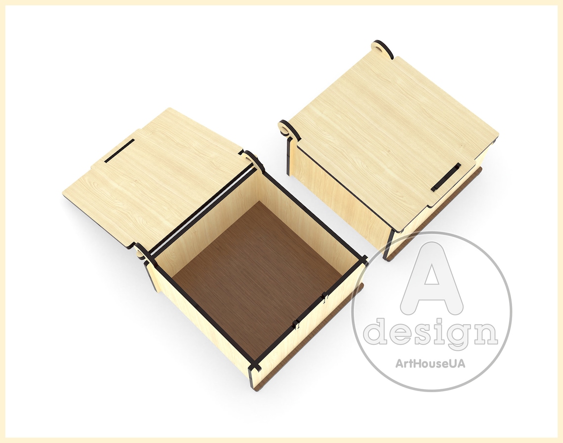 25 Different Sizes Boxes With Flip up Lid Vector File for - Etsy