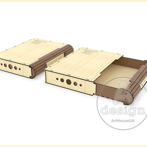 Slider Box A4 for Documents Laser Cut Vector File, A4 Paper Holder, A4 ...
