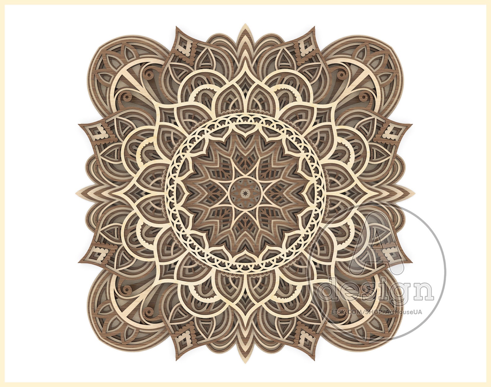Mandala Laser Cut Vector File DXF Mandala Scroll Saw File - Etsy