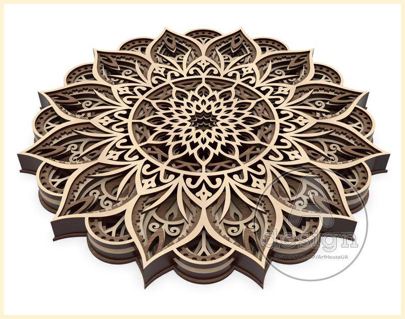 Mandala Laser Cut Vector File DXF Mandala Scroll Saw File - Etsy