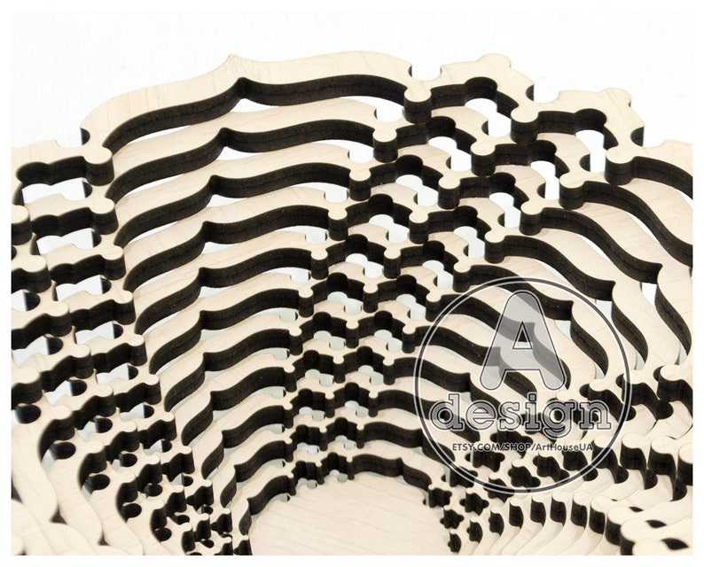 Bowl Laser Cut Vector File DXF Basket Vector Dish for Fruit - Etsy