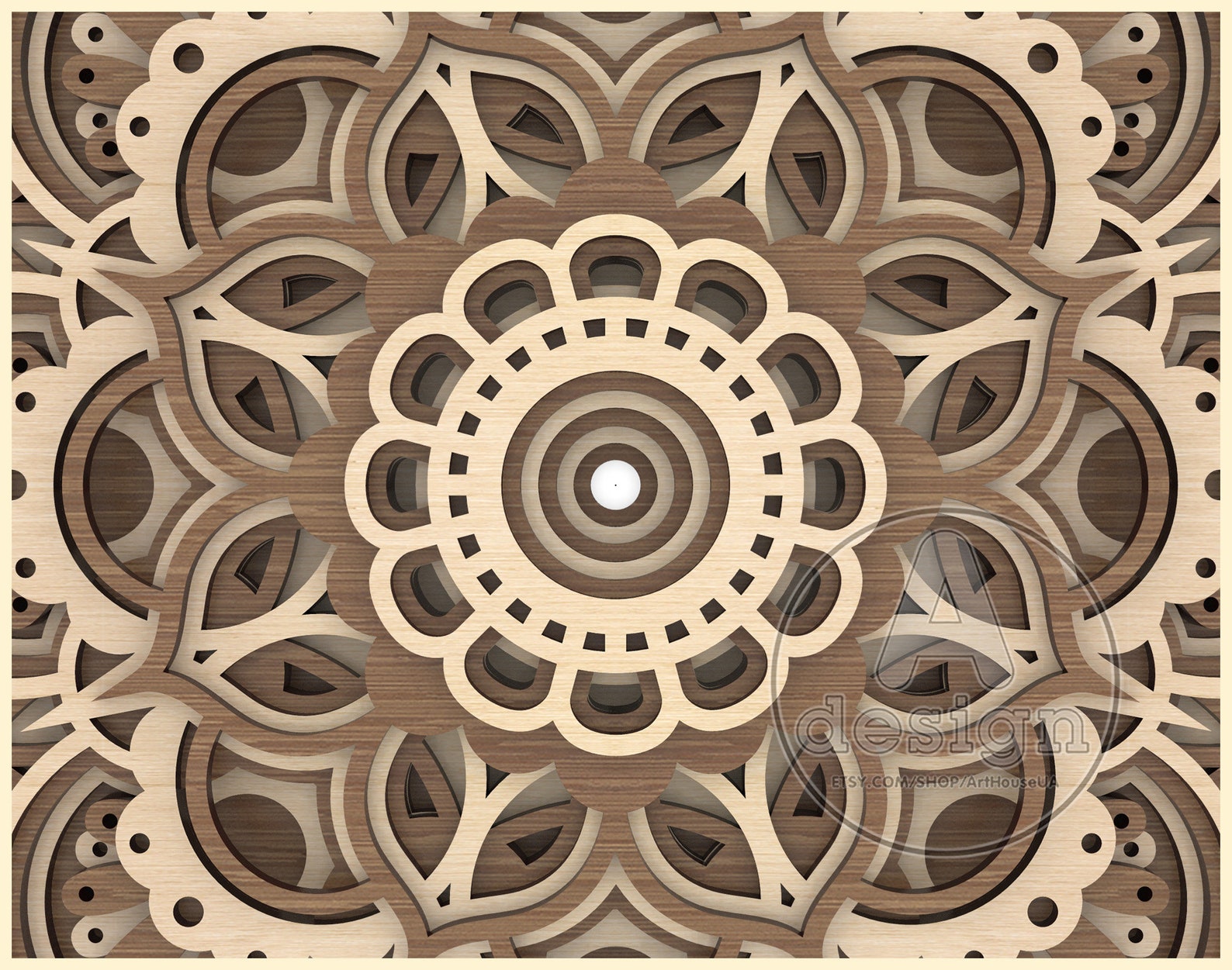 Mandala Laser Cut Vector File DXF Mandala Scroll Saw File - Etsy