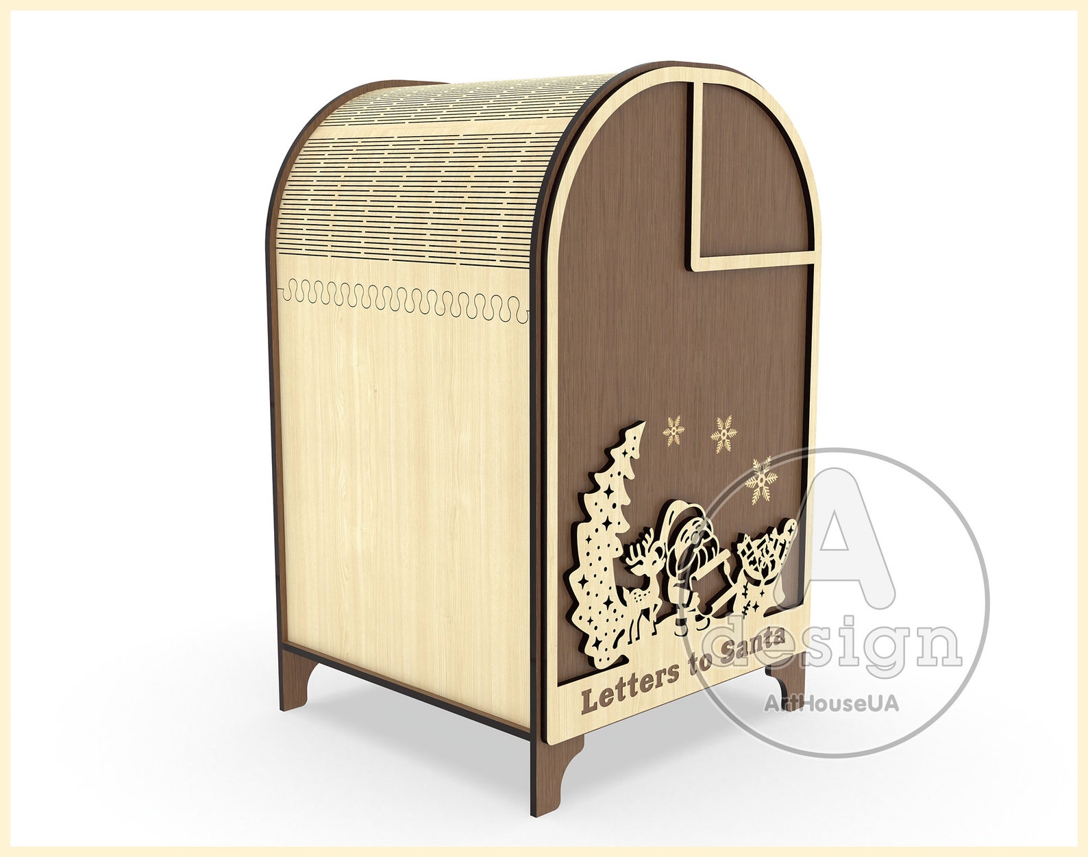 Letters To Santa Mailbox Svg File Laser Cutter Machines And Etsy