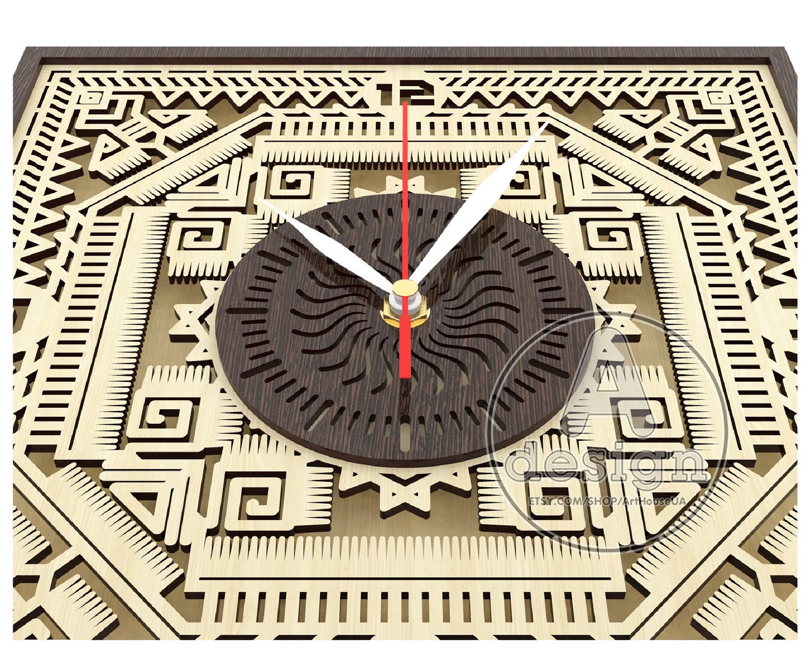Wall Clock Pattern Clock Vector Clock Laser Cut Laser Cut - Etsy
