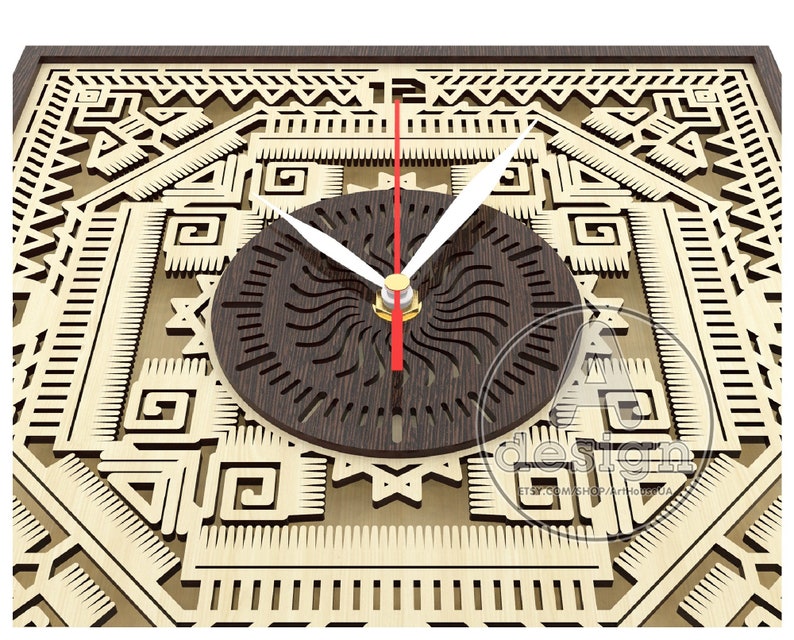 Wall Clock Pattern Clock Vector Clock Laser Cut Laser Cut - Etsy
