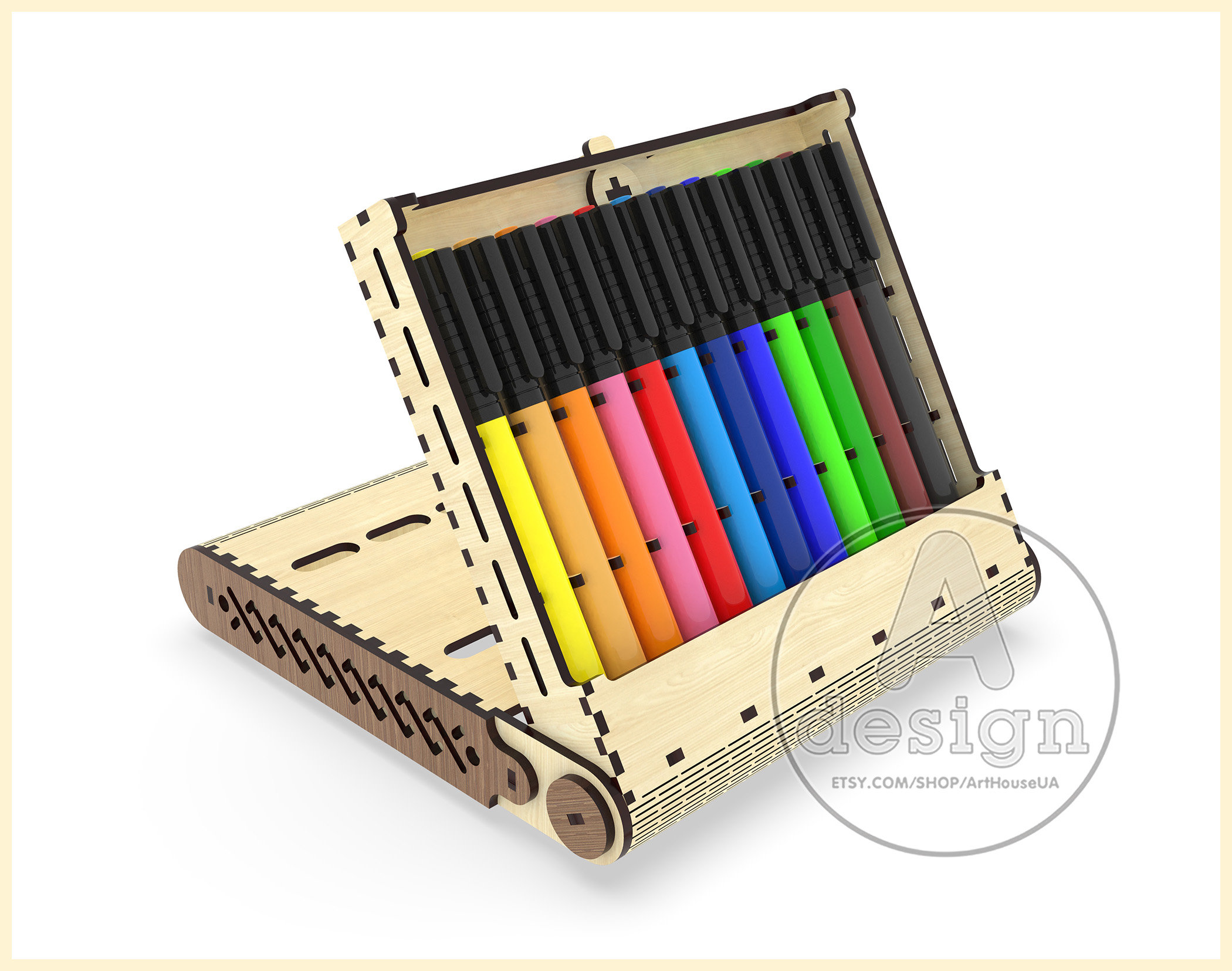 Wooden Pen Case Vector Pen Box Laser Pen Case SVG for - Etsy