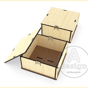 15 Different Sizes Boxes With Flip up Lid Vector File for - Etsy