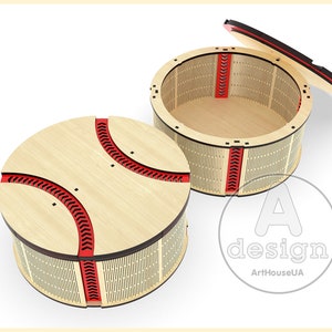 Baseball Candy Box Laser Cut Vector File, Gift Box Like Baseball Ball ...