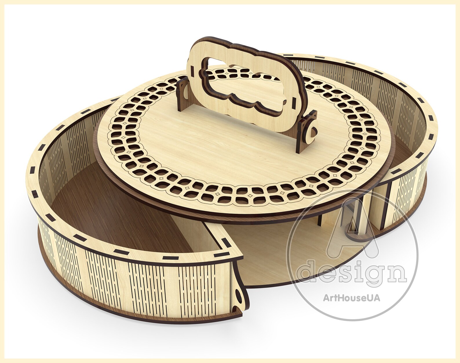 Wooden Circle Box Ready Vector for Glowforge SVG Gift Box - Etsy