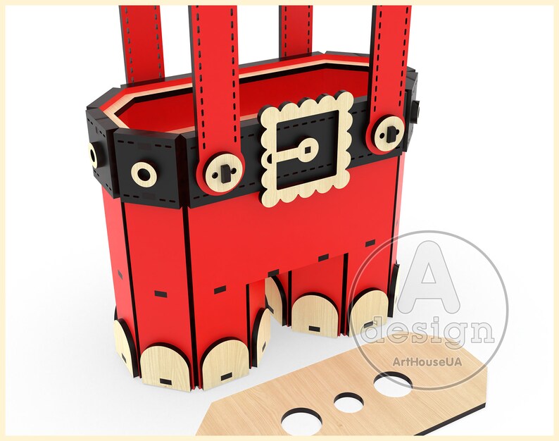 Santa Claus Pants Christmas Purse Bag Laser Cut SVG Vector File - Etsy