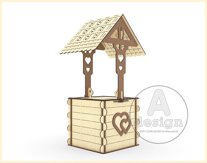 Wishing Well Laser Files WW-V1 Wedding Well SVG Cut File - Etsy